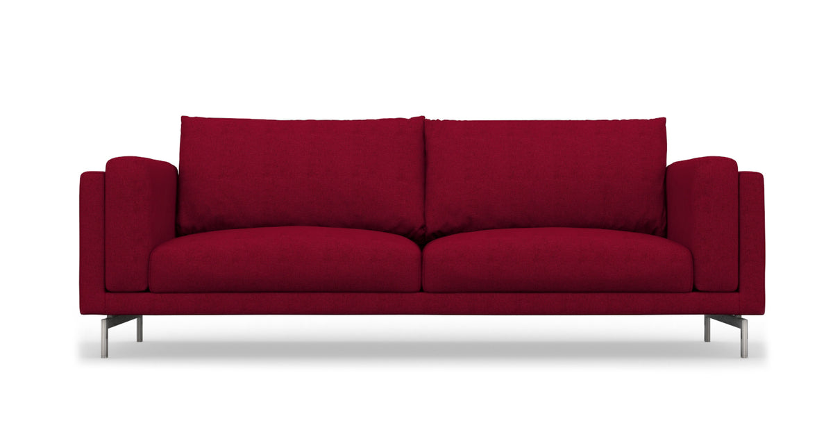 NOCKEBY 3 Seat IKEA Sofa Cover - Linen Blends Cranberry – Comfortly