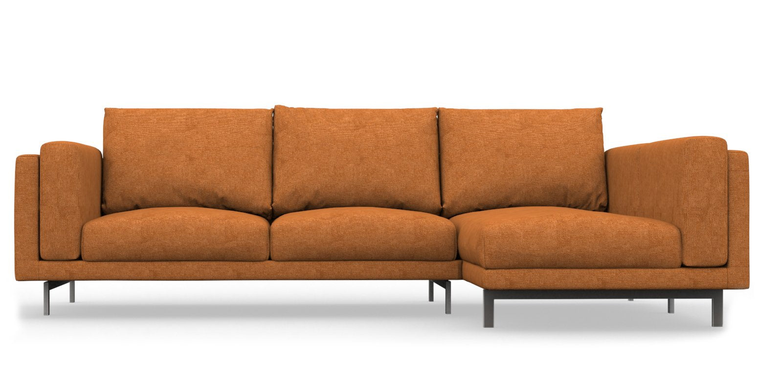 IKEA NOCKEBY 2er Sofa mit Bezug fur Chaiselongue rechts Comfortly